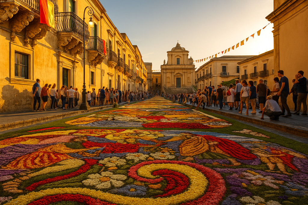 De infiorata in Noto een barok bloemenfestival in Noto